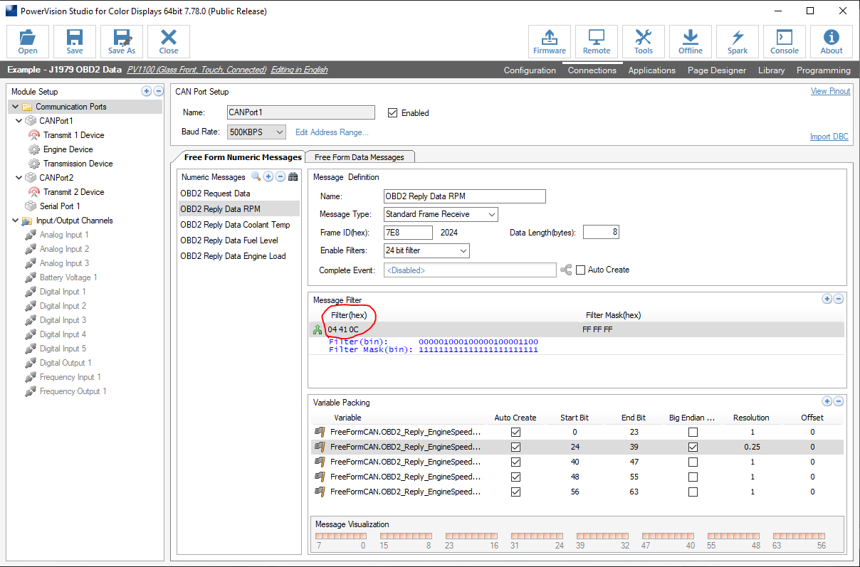 Example: OBD2 J1979 CAN Data – Enovation Controls Help Center