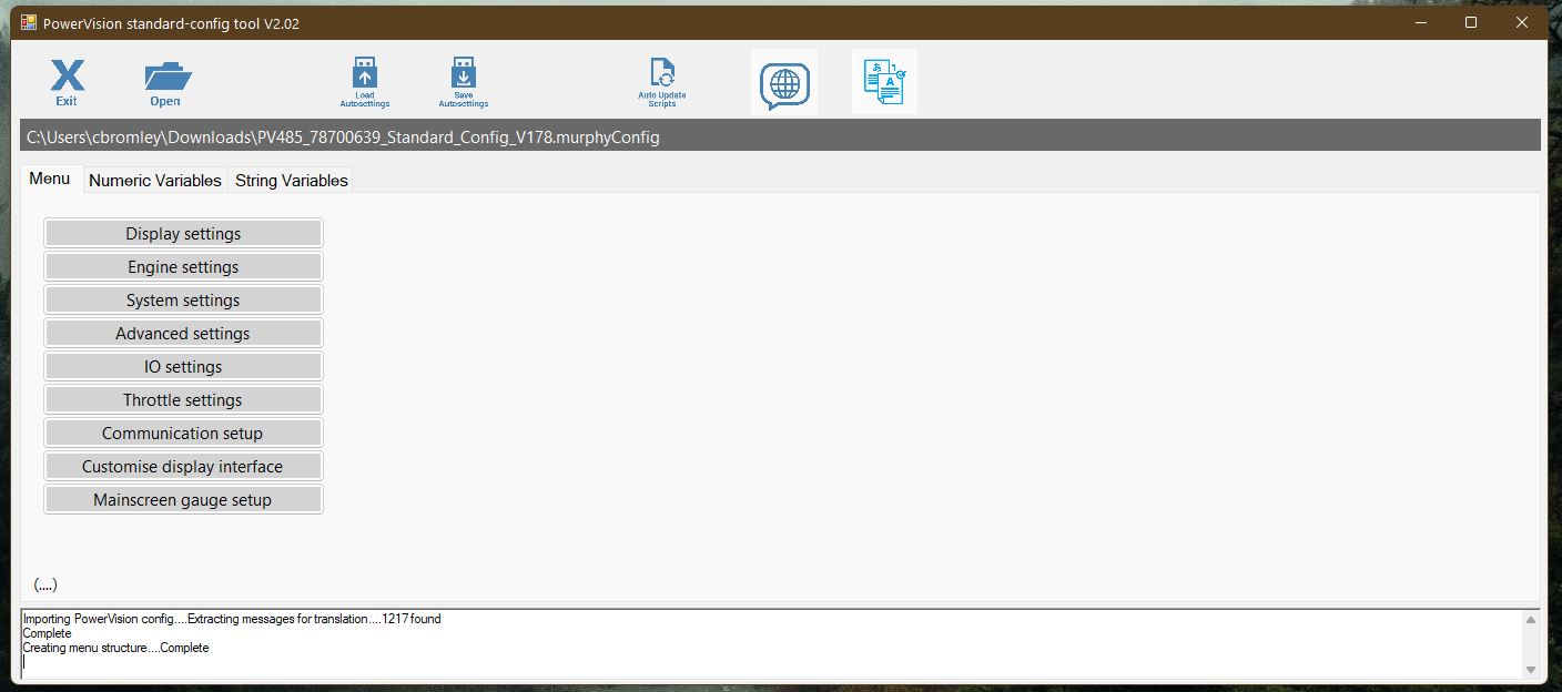 PV485 Standard Config Menu Manager – Enovation Controls Help Center